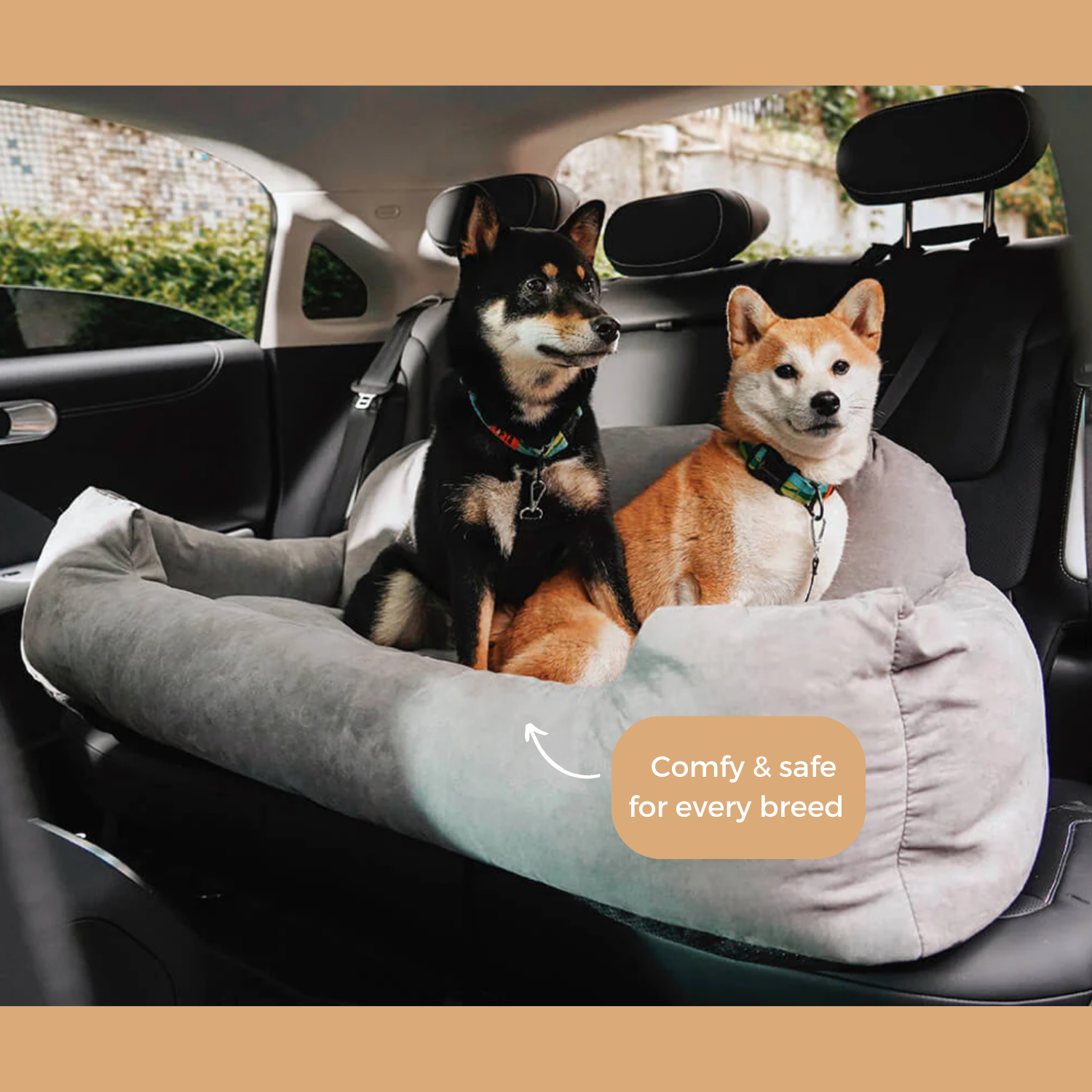 Deluxe Travel Car Bed with Safety Bolster – Dogmomsreview